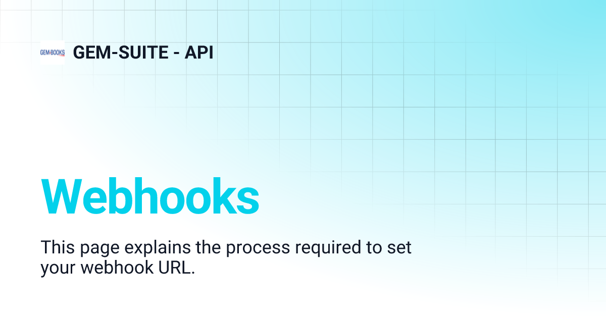 Webhooks | GEM-SUITE - API